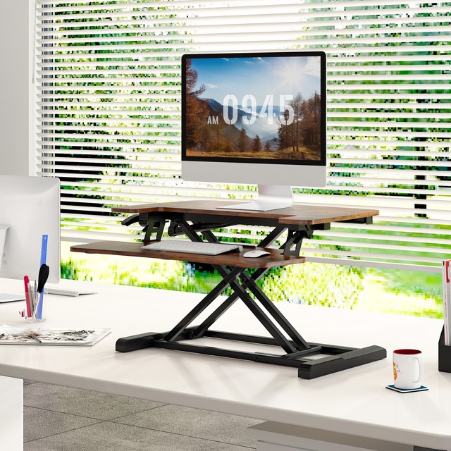 FLEXISPOT 28” Desk Converter Home Office Height Adjustable Workstation ...