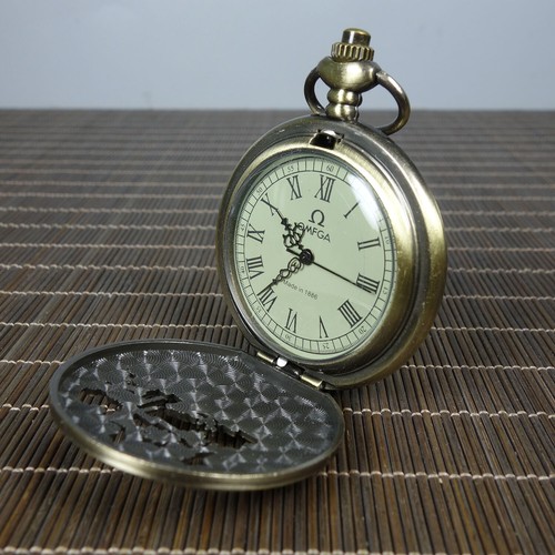 Mechanical Clock Horologe Titanium Alloy Sika Deer Double Open Pocket ...