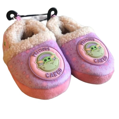 Disney Star Wars Mandalorian Baby Yoda Grogu Toddler Girls Slippers Sz ...