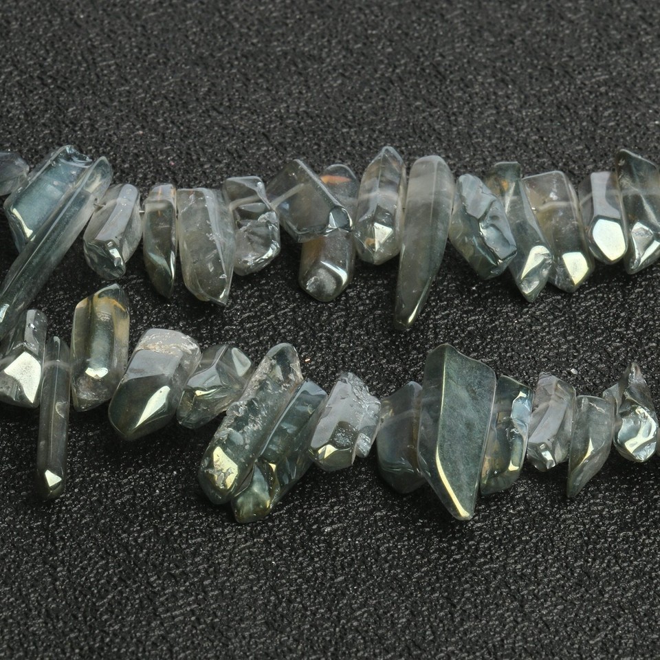60PCS Natural Quartz Crystal Stick Spikes Points Loose Beads Jewelry ...