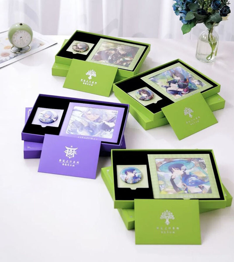 miHoYo Genshin Impact Kuki Shinobu Birthday Badge Paper Card Letter ...