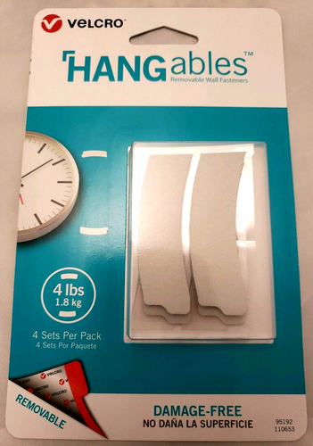 8 Velcro HANGables - Removable Wall Hangers - Damage Free - Holds up to ...