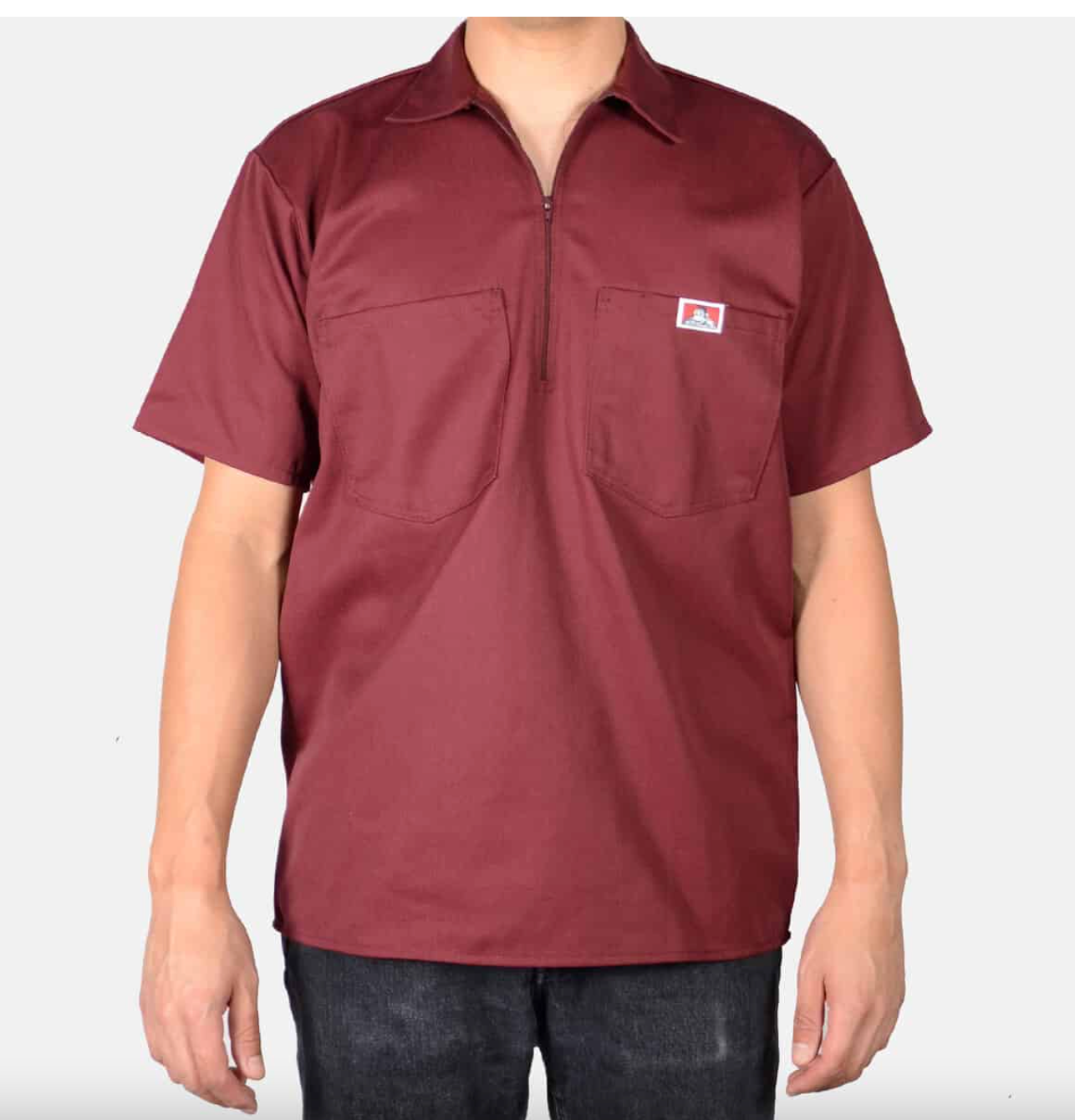 Ben Davis Shirt Short Sleeve 60% Cotton 40% Polyester All Color 1/4 Zip ...
