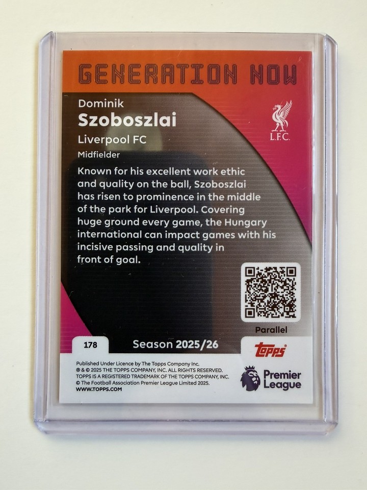 Dominik Szoboszlai 1/10 Generation Now Premier League Topps 25/26 ...