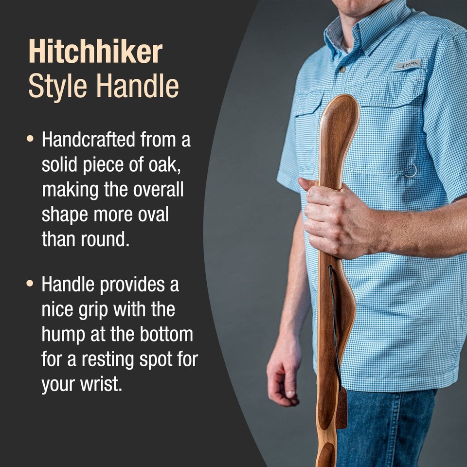 Brazos Hitchhiker Oak Handcrafted Walking Stick 48 Inch Lightweight ...
