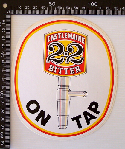 VINTAGE CASTLEMAINE BITTER 2.2 TAP DRAUGHT BEER PUB BAR ADVERTISING ...