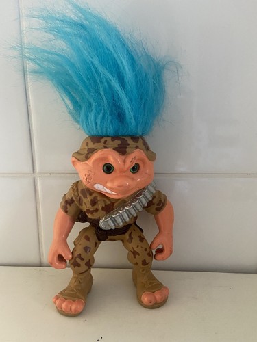 Vintage Hasbro 1992 5" Original Battle Trolls General Rambo Troll Army ...