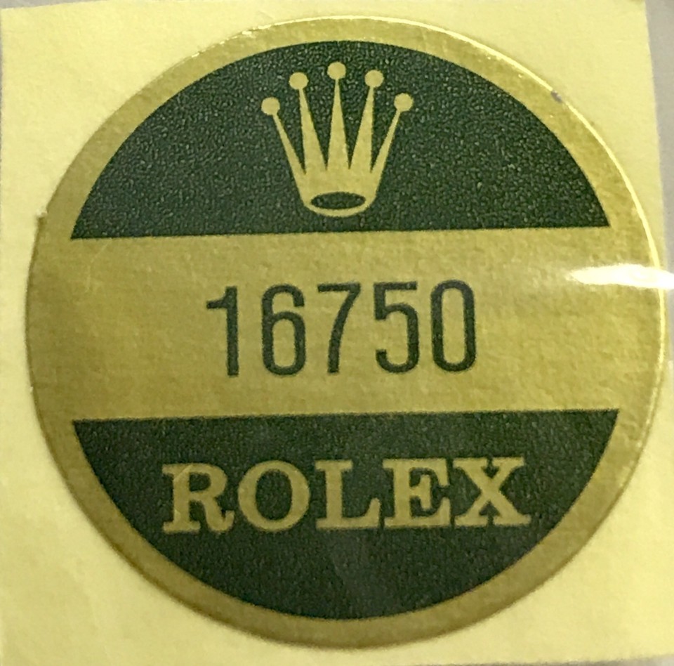 ROLEX 16750 Caseback CASE BACK Sticker Certificate GMT Master Pepsi ...