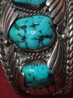 COLLECTOR INVESTMENT GEM GRADE OLD PAWN MORENCI TURQUOISE CUFF NAVAJO ...