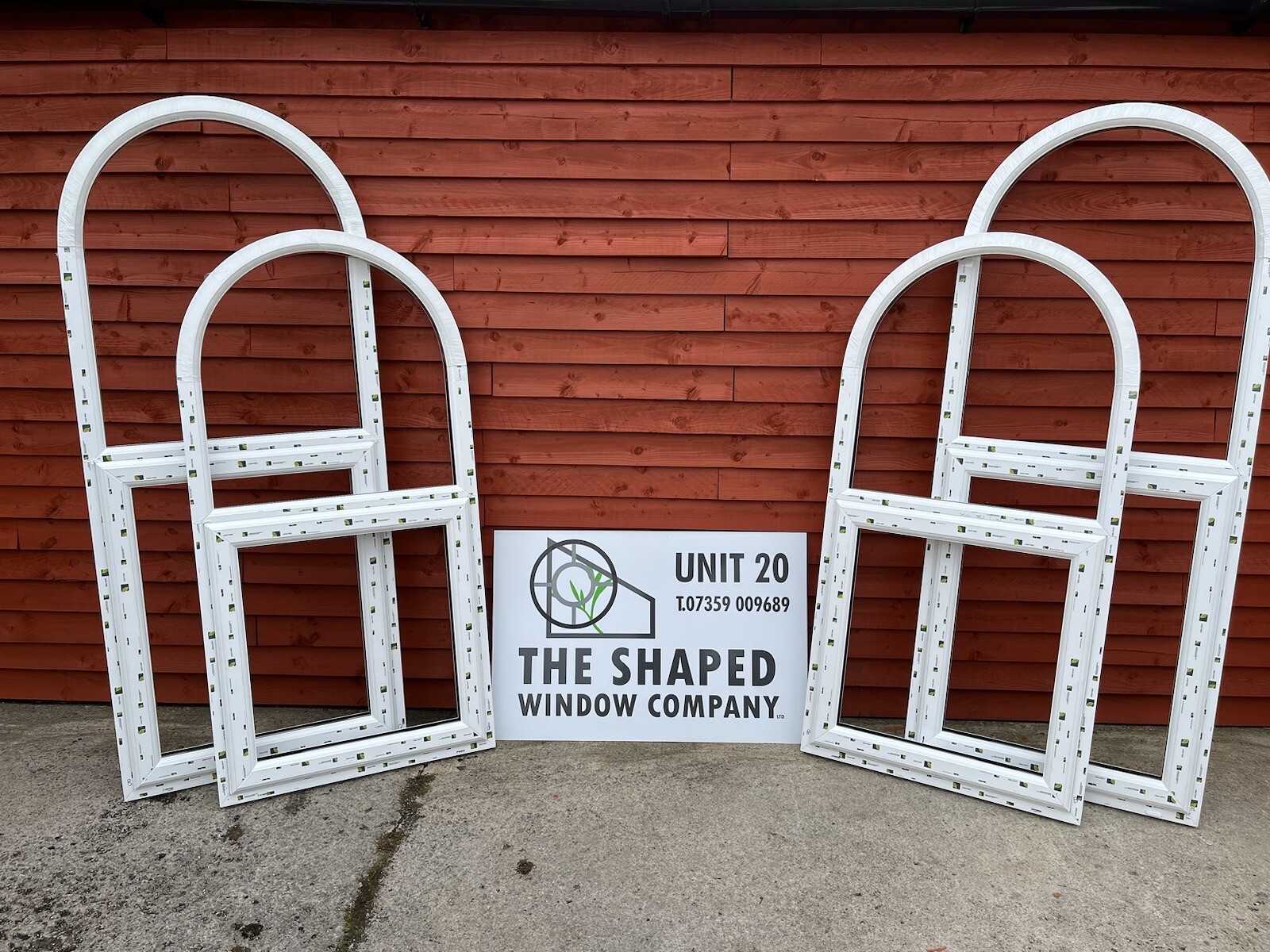 White Round circle upvc window 600mm With Geo Bar Cross And Clear A ...