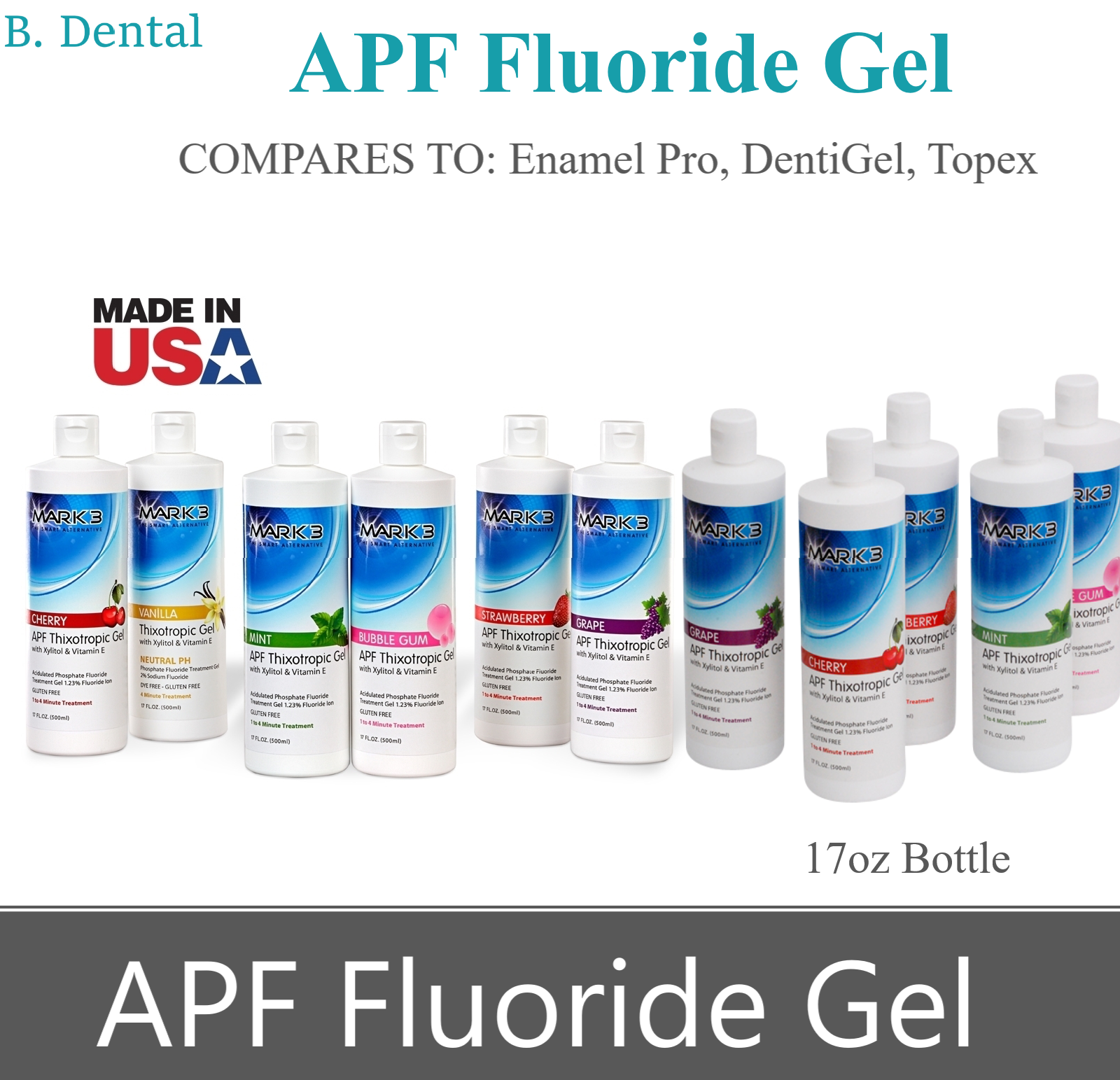 Dental Fluoride Gel Dental APF Fluoride Gel 17 oz., 1-5 Bottles / Pack USA | eBay