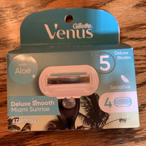 Gillette Venus Miami Sunrise 5 Blade Razor Cartridges Refill Pack of 4 ...