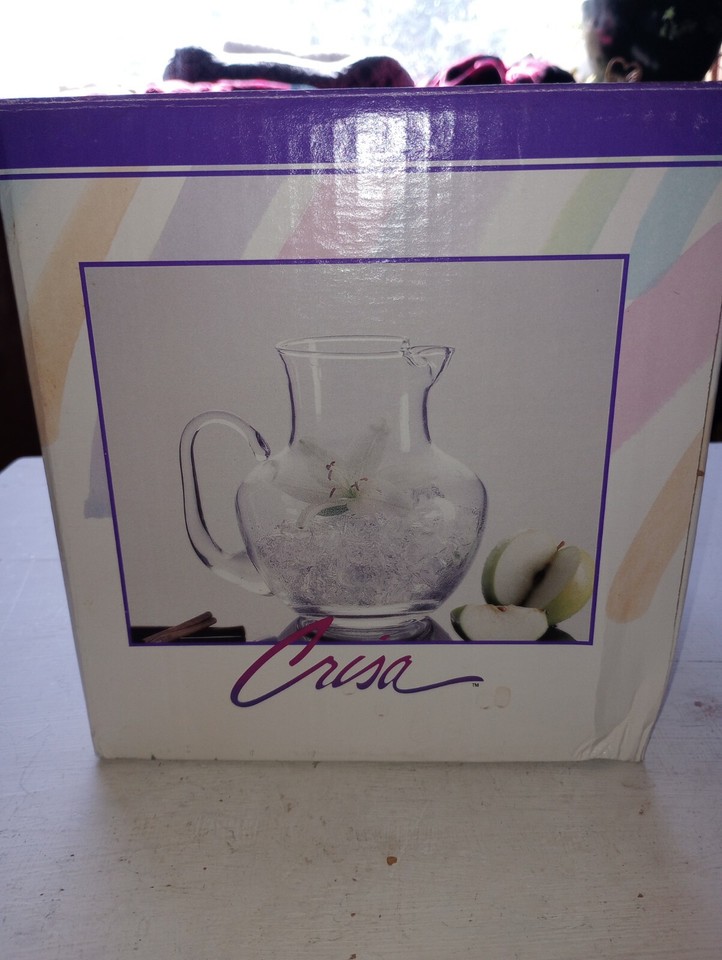 Crisa Handblown Glass Pitcher 90oz | eBay