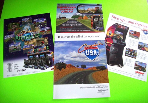Cruisn USA & Cruising World Set Of (4) Video Arcade Game Flyers Vintage ...