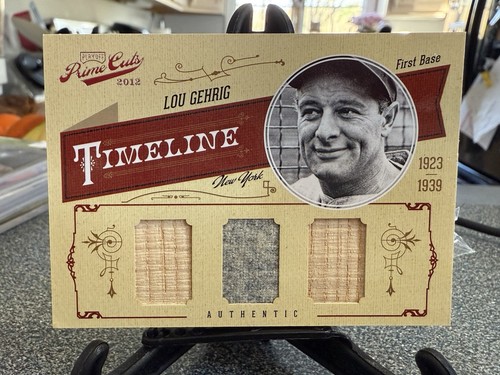 2012 Playoff Prime Cuts - Timeline Lou Gehrig #32 Trio Materials /25 ...