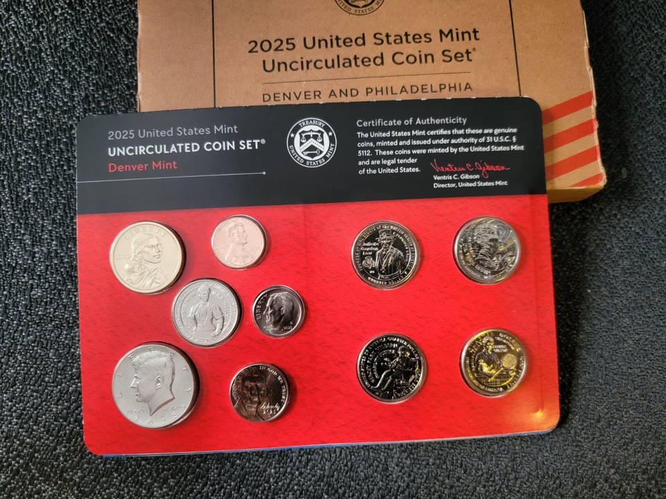 2025 US Mint Uncirculated Mint Set 20 Coin 25RJ Both P,D Sealed Box | eBay