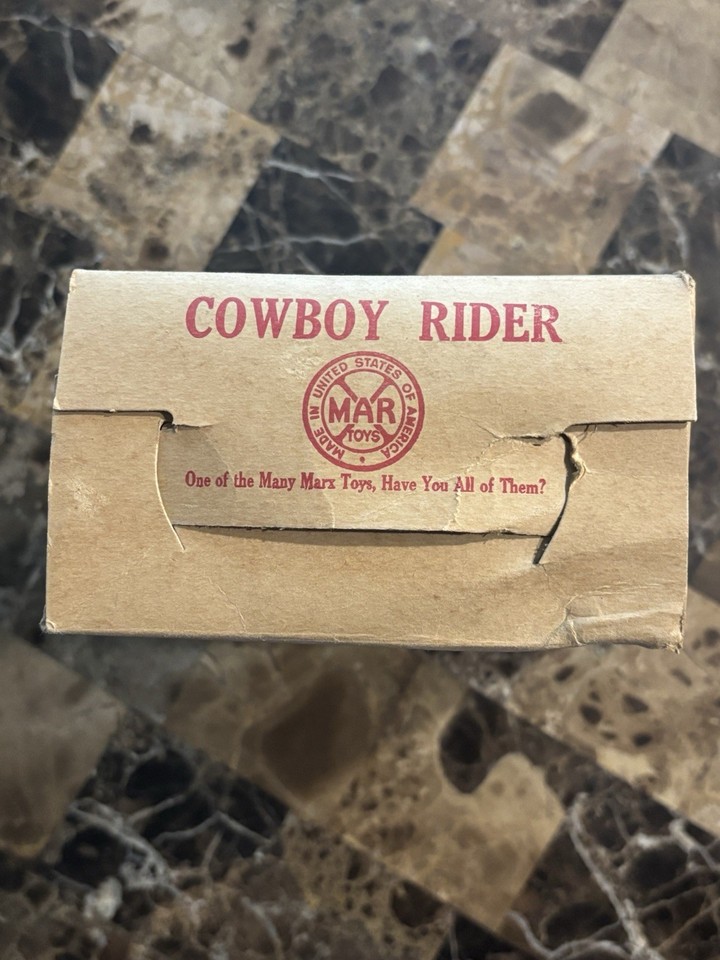 Vintage 1930’s Marx Tin Wind-Up Cowboy Rider Original Box Only!! Last ...