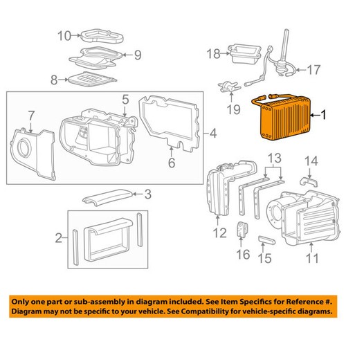 For 92-93 E-Series E150 E250 E350 Econoline Rear AC A/C Evaporator Core ...