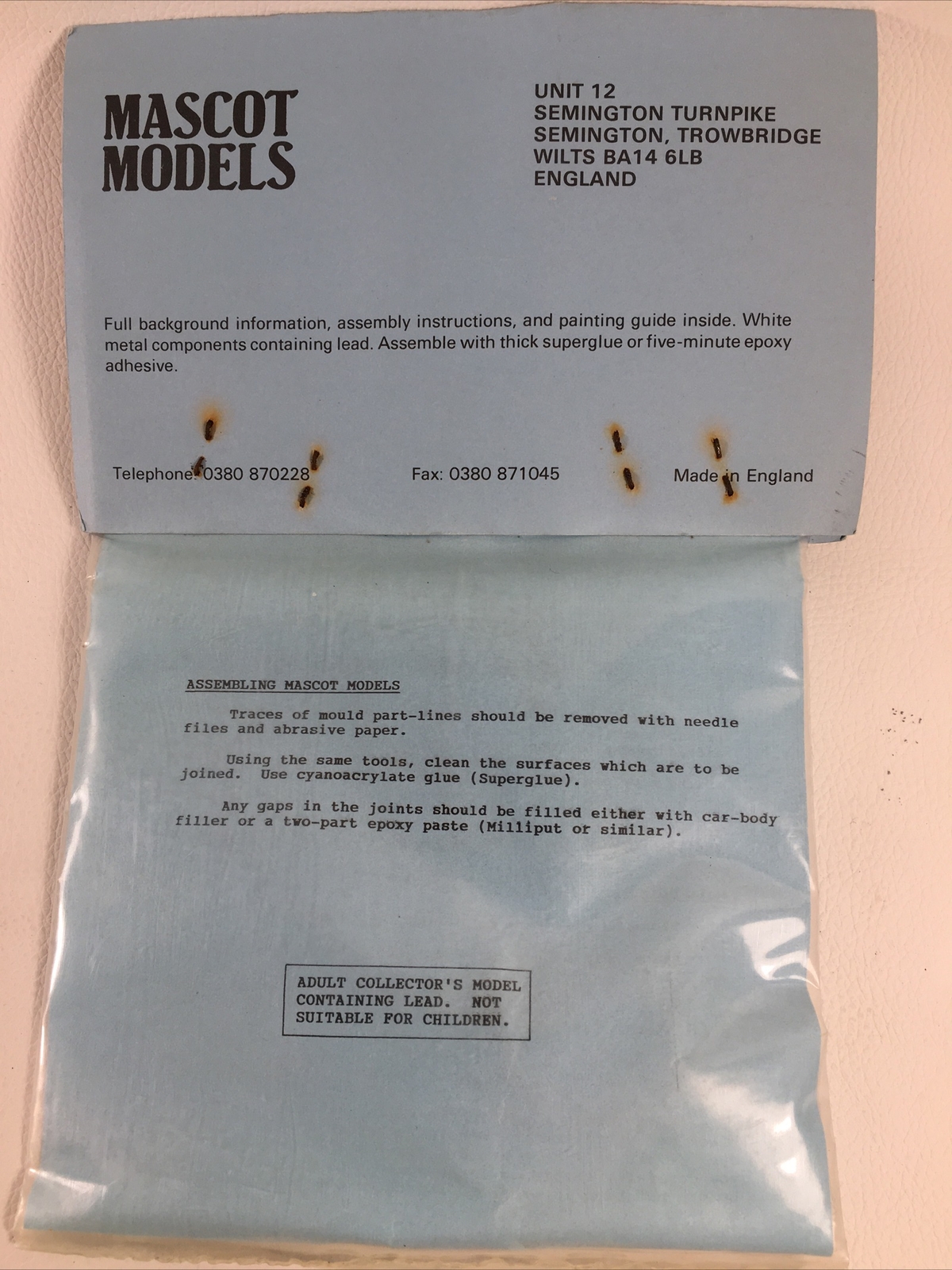 Mascot Models 90 mm S7 white metal. Adult collector's models. Vintage ...