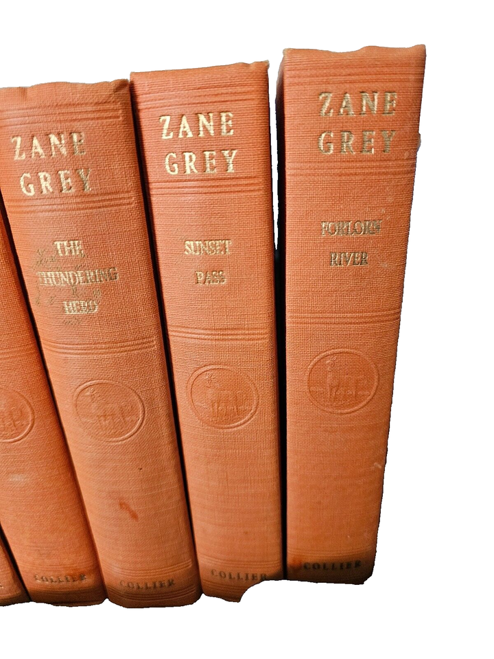 Antique Zane Grey Hardcover Book Collection Set of (6) Six 1924 - 1931 ...