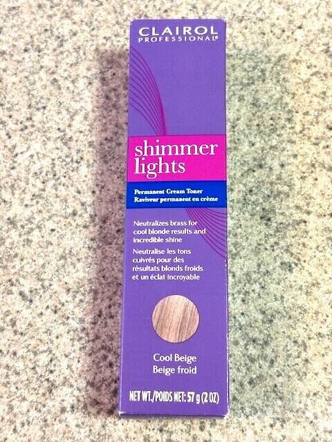 Clairol Professional Shimmer Lights Permanent Cream Toner 2oz Cool ...