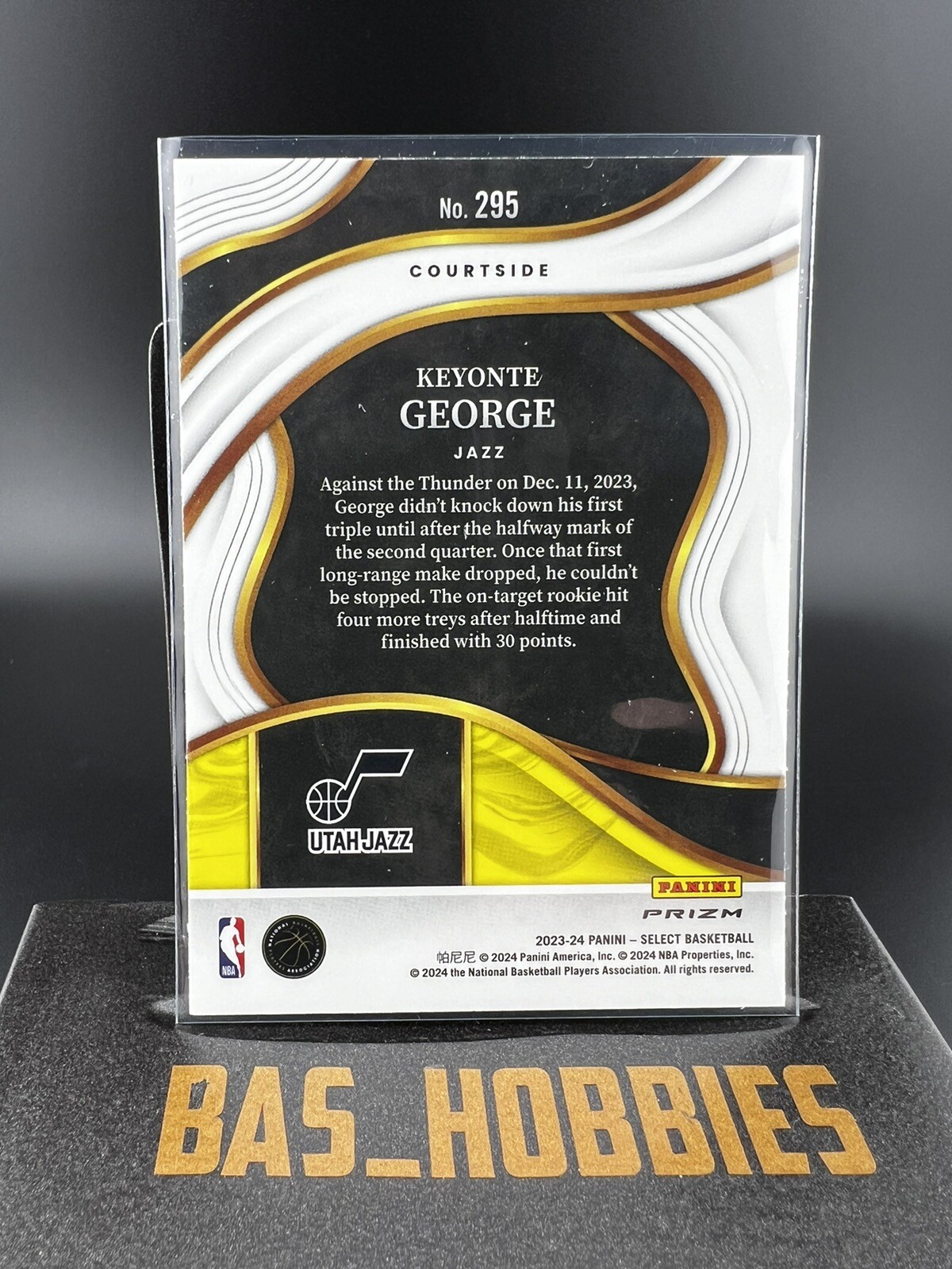 Keyonte George Select 2023-24 Courtside Green White Purple Prizm Utah ...