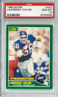 1989 Score #322 Lawrence Taylor Predator PSA 10 HOF Giants | eBay