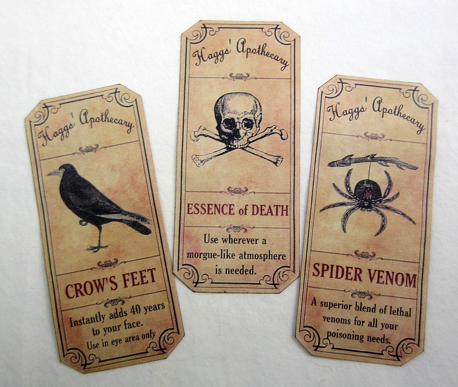 SET /15 Vintage Look APOTHECARY Potion Ingredient LABELS Halloween ...