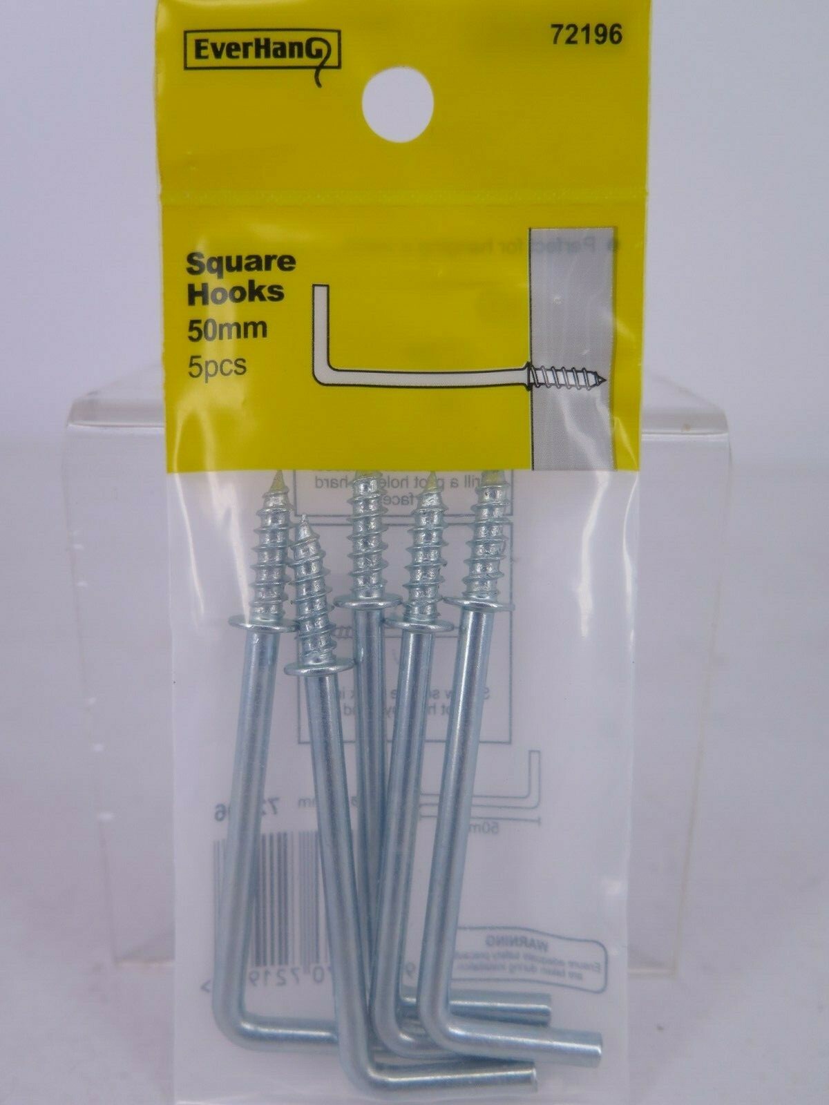5 Pack 50mm Zinc Square Hooks Everhang 72196 TRACKED | eBay