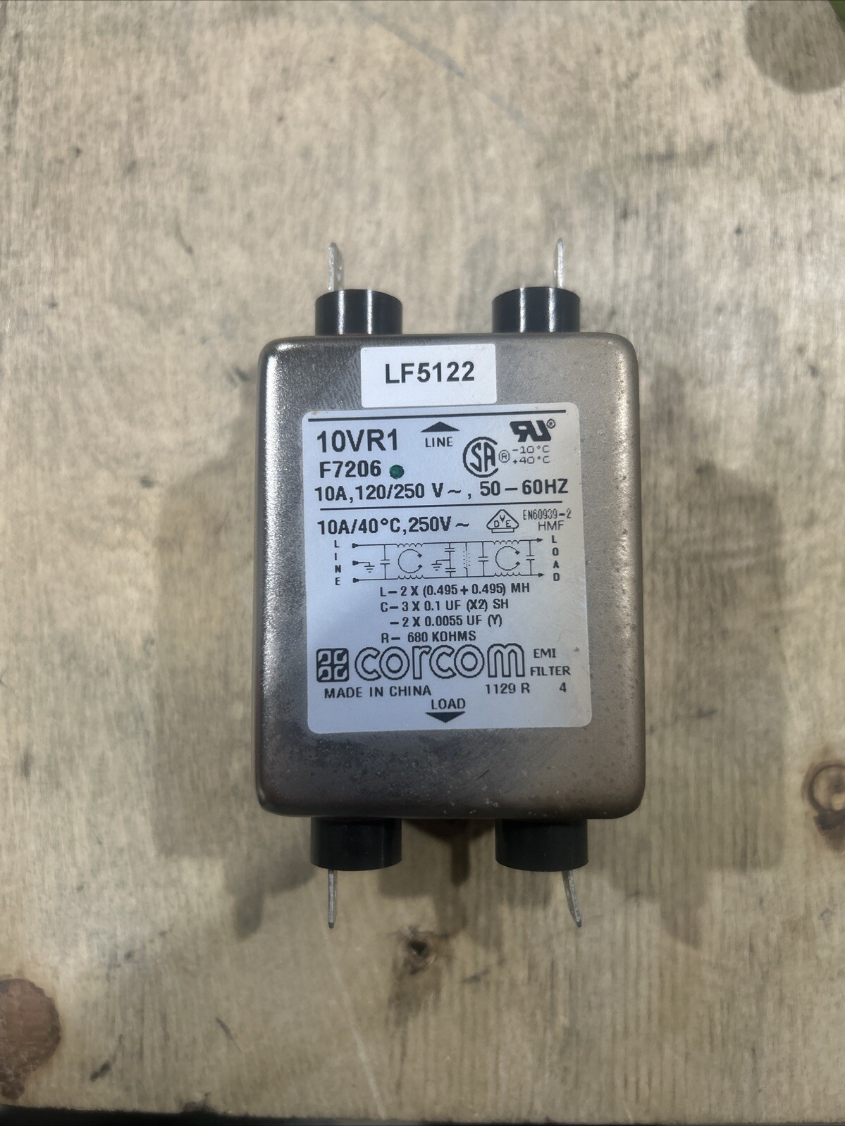 Corcom EMI Filter 10VR1 10A 120/250V 50-60Hz Used | eBay
