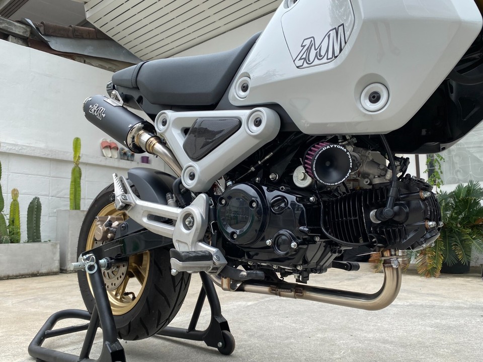 ZoOM Exhaust Honda MSX GROM 125 2022-2026 Full System High Mount Black ...