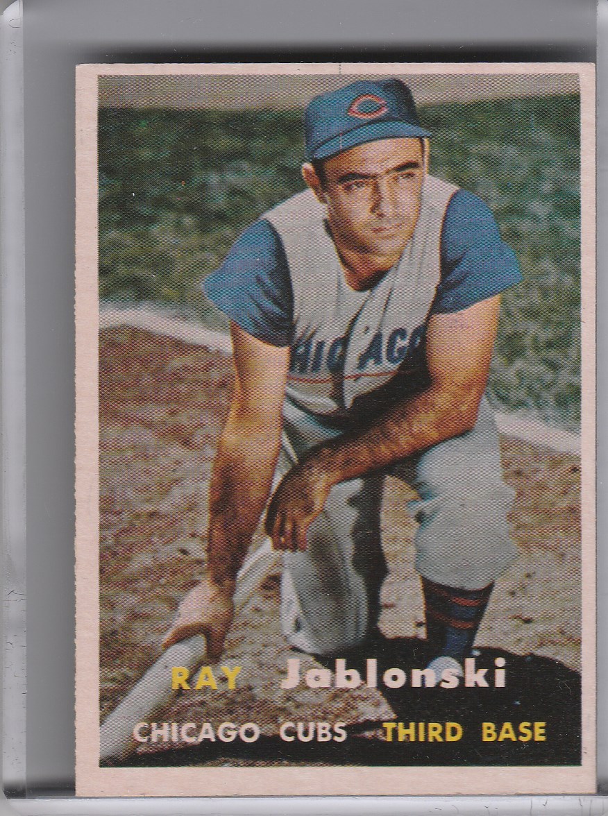 1957 TOPPS #218 RAY JABLONSKI CHICAGO CUBS 6046 | eBay