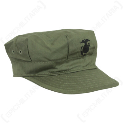 WW2 Military Army USMC Marine Corps P44 HBT Cap Hat - New - All Sizes ...