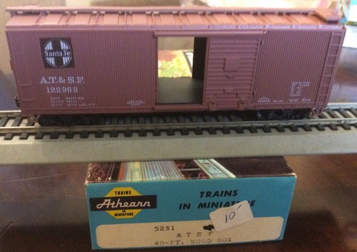Athearn HO 5231 SANTA FE ATSF 40' Wood Boxcar AT&SF 122998 KD's | eBay