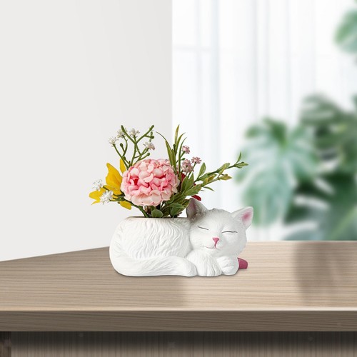 Cartoon Cat Flower Pot Flowerpot Creative Cute Animal Cat Vase Planter ...
