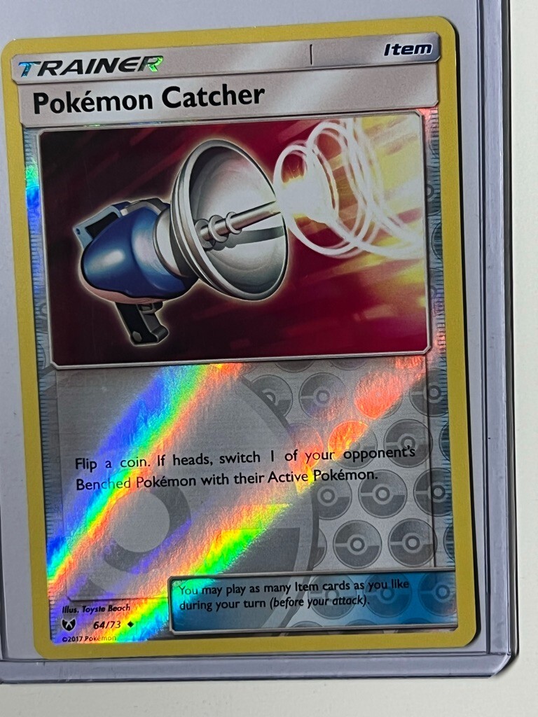 Pokemon - Pokemon Catcher - 64/73 - Reverse Holo - Shining Legends -NM ...