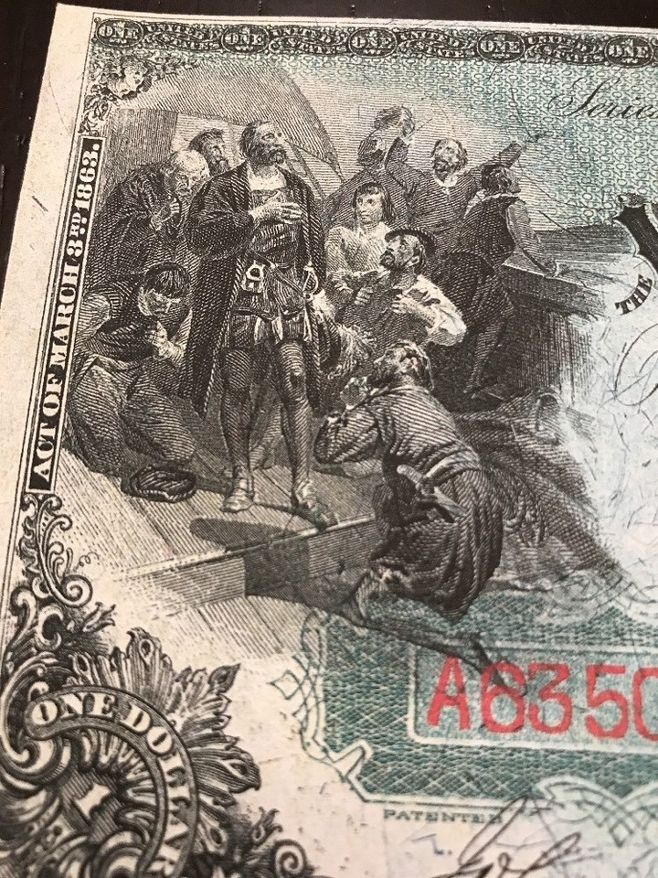 Reproduction $1 US Note 1869 Washington “Rainbow Note” Currency Copy ...