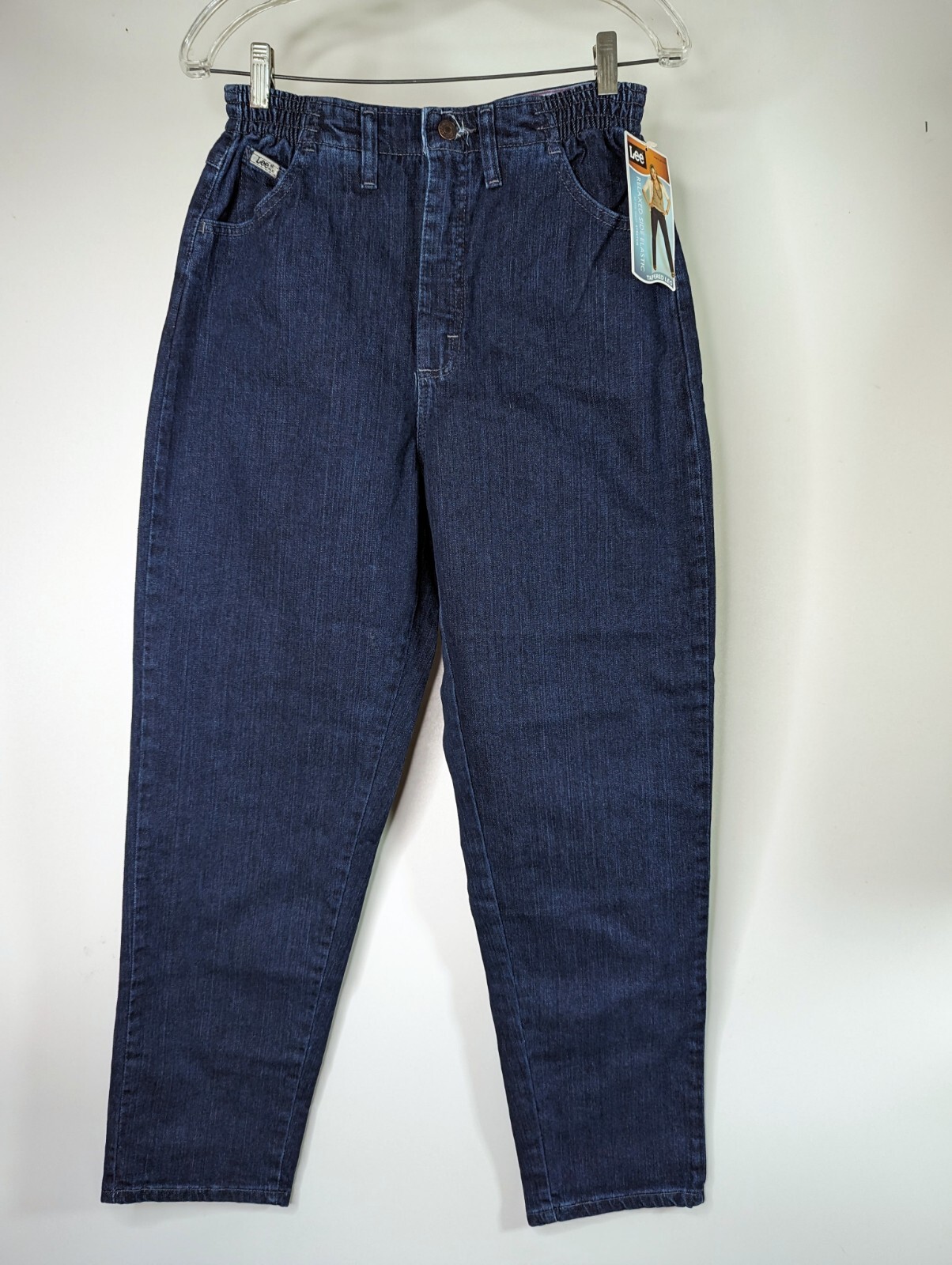 Lee Jeans Blue Womens 10 Relaxed Fit Side Elastic Tapered Leg High Rise ...