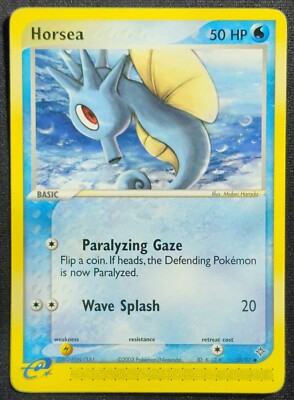 Horsea 58/97 2003 EX-Dragon Common Pokemon Card E-Reader Vintage | eBay