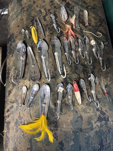 Vintage Lot Of 29 Hopkins EB Tony Accetta Spoons Lures Fishing Spoons ...