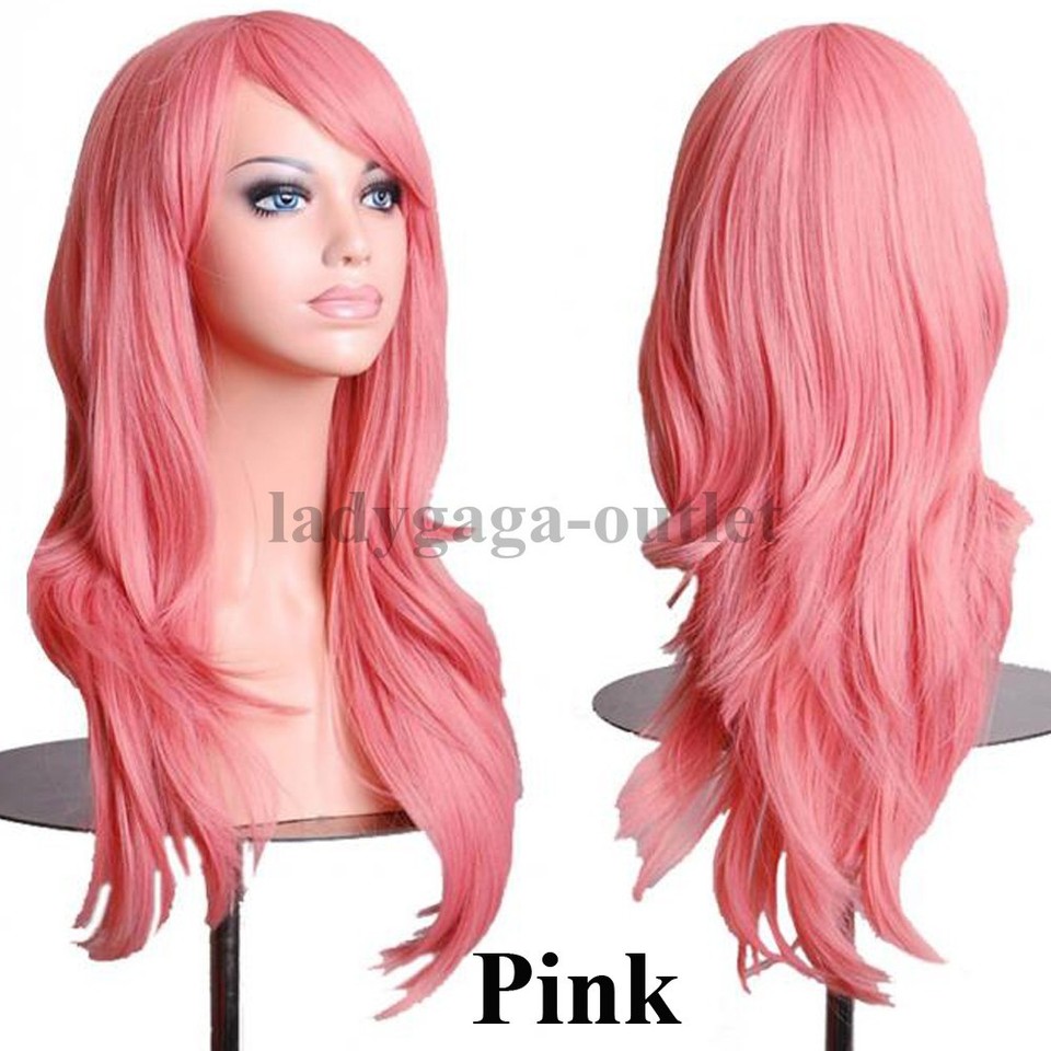Cosplay Hair Wig Long Curly Wavy Synthetic Hair Wig Halloween Fancy ...