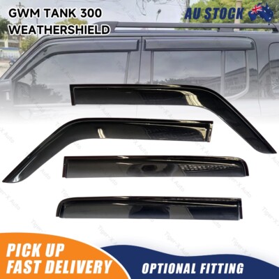Black Weathershield Window Visors Set of 4 For GWM TANK 300 Year 2020 ...