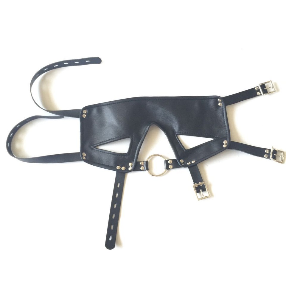 Head Harness Mask with Open Mouth Gag O-Ring Oral Shackle Bondage ...