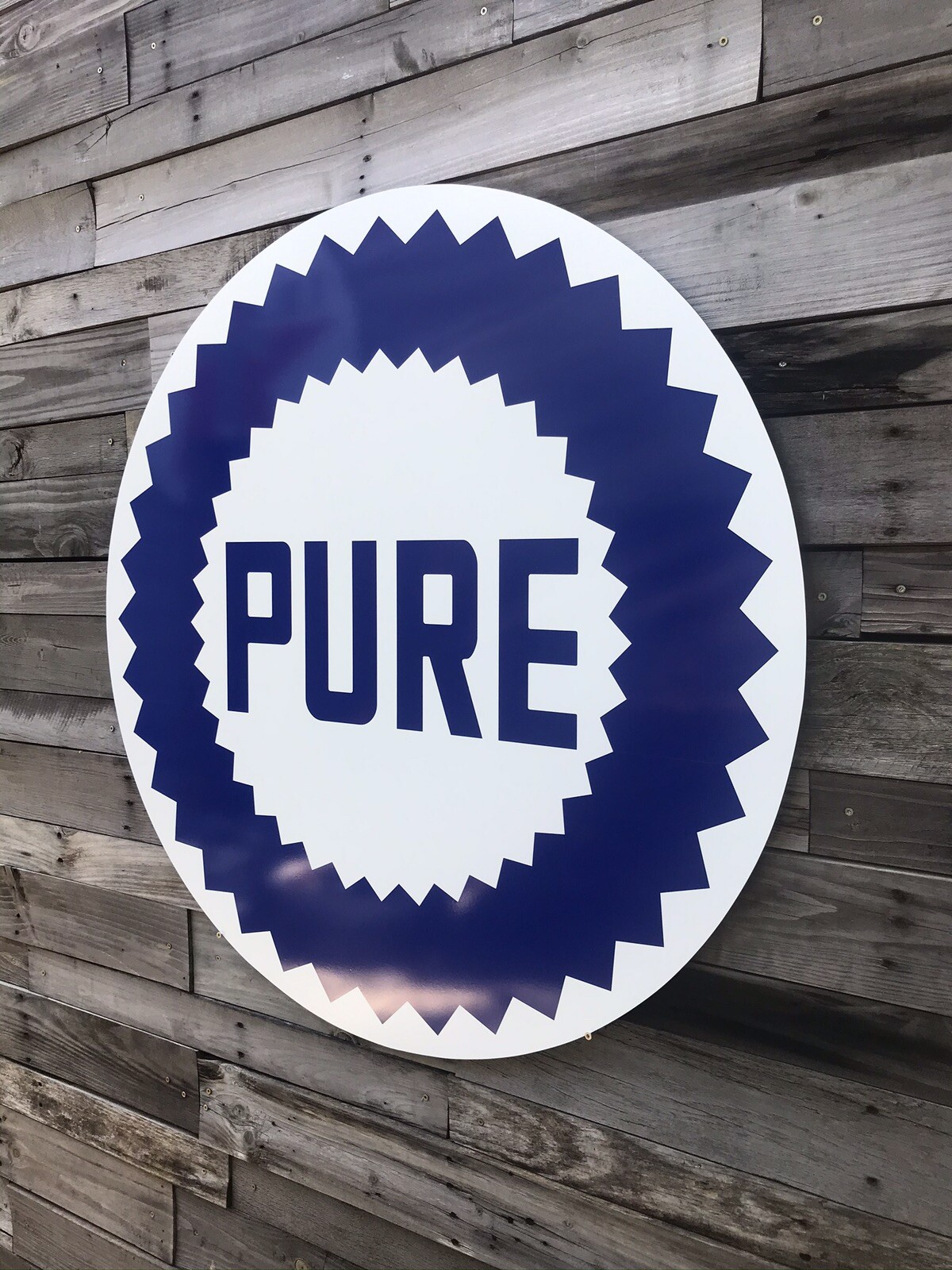 Antique Vintage Old Style Pure Gasoline Sign | eBay