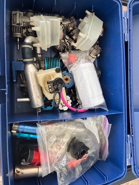 Large lot with case Used RC Car Nitro Engine parts estate find as is | eBay