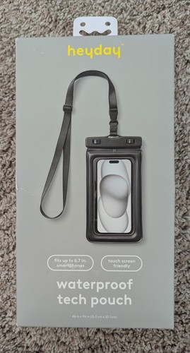 Heyday Waterproof Tech Pouch. New in box. Black. 4 7/8in x 9 1/8 in ...