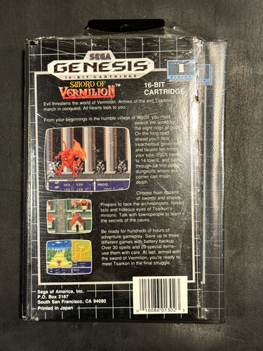 Sword of Vermilion (Sega Genesis, 1990) for sale online | eBay