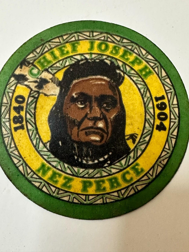 1972 Olvatine Native American Indian Chief Joseph Nez Perce Sticker | eBay