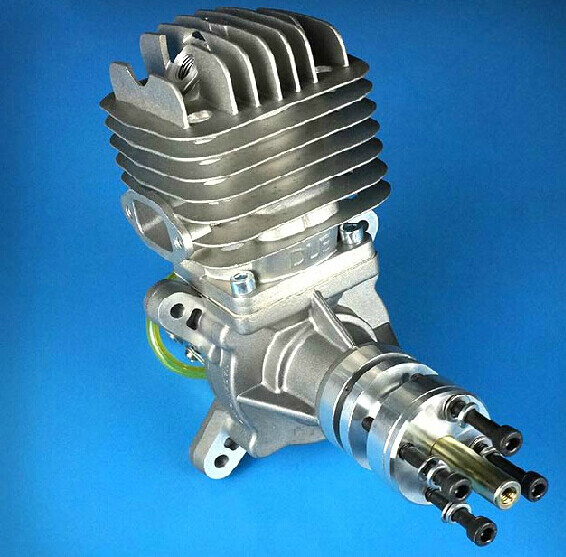 DLE 55CC Single Cylinder Two Stroke Side Exhaust Gas Engine w/ Muffler ...
