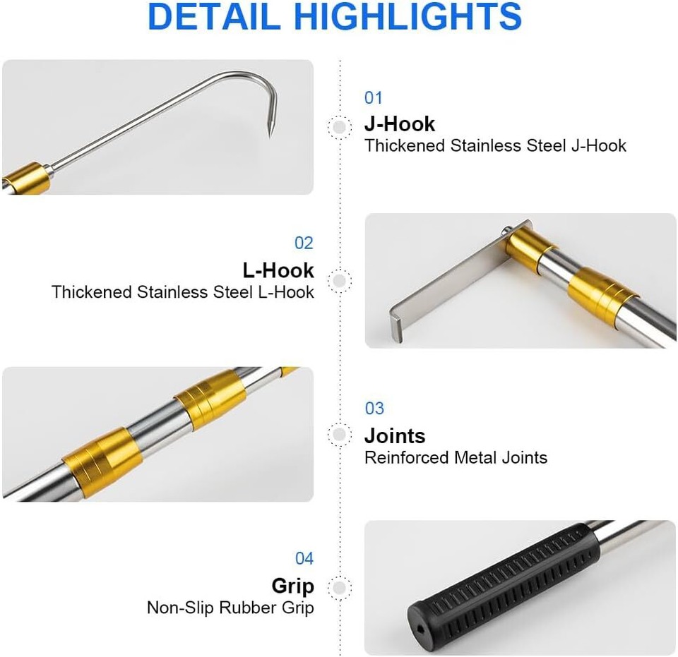 Telescoping Cargo Grabber Reach Tool Pickup Truck Bed Cargo Retriever 2 ...